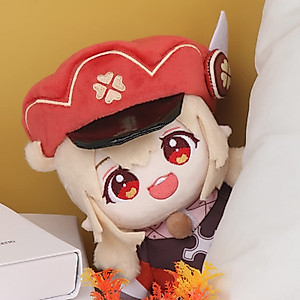 MORROWIND Klee Plush Doll Toy Stuffed Plushie Figure for Kids Girls Game Fans (RED, 20cm/7.87inch)