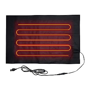 Pet Heating Pad, 5V 2A USB Pet Warmer Heating Pad Electric Heater Pad Winter Warm Carpet for Animals Pet Heater Mat Carpet (Large)