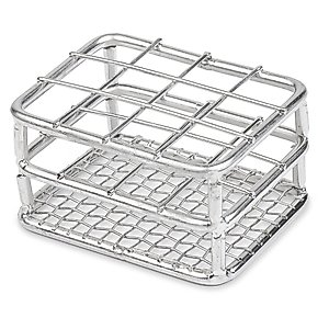 Stainless Steel Test Tube Rack, 12/13mm, 12 Place, Wire Constructed, Karter Scientific 234G3 (Single)