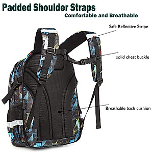 MOHCO Kids Backpack 16 in School Bookbag with Insulated Lunch Box Pencil Case Lightweight Student Bookbag for Girls and Boys