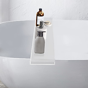 Clear Bathtub Tray Caddy,Acrylic Bath Tray,Bath Tub Table for Home Bathroom