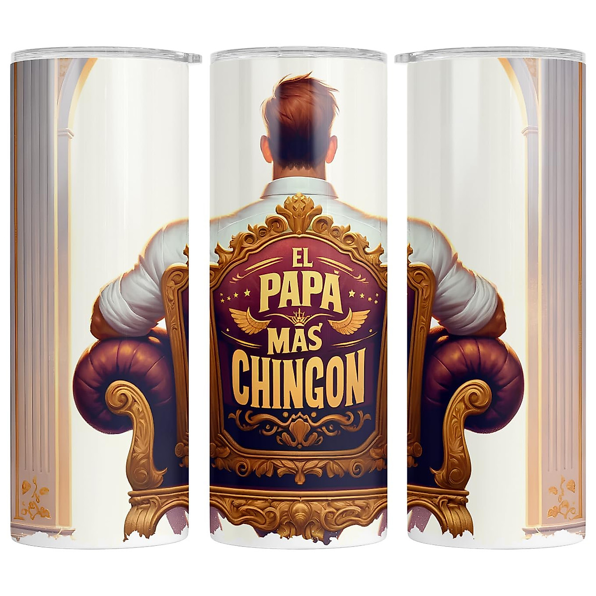 Casitika Regalos Para Papa. El Papa Mas Chingon 20 Oz Tumbler. Idea De Regalo Para Padre De Feliz Cumpleaños. Detalles De El Día Del Padre For Mexican Spanish Dad. (Chingon)