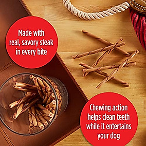 Milk-Bone What′s Steak′n Bacon Flavor Twists, Rawhide Free Dog Chews, Bag of 70