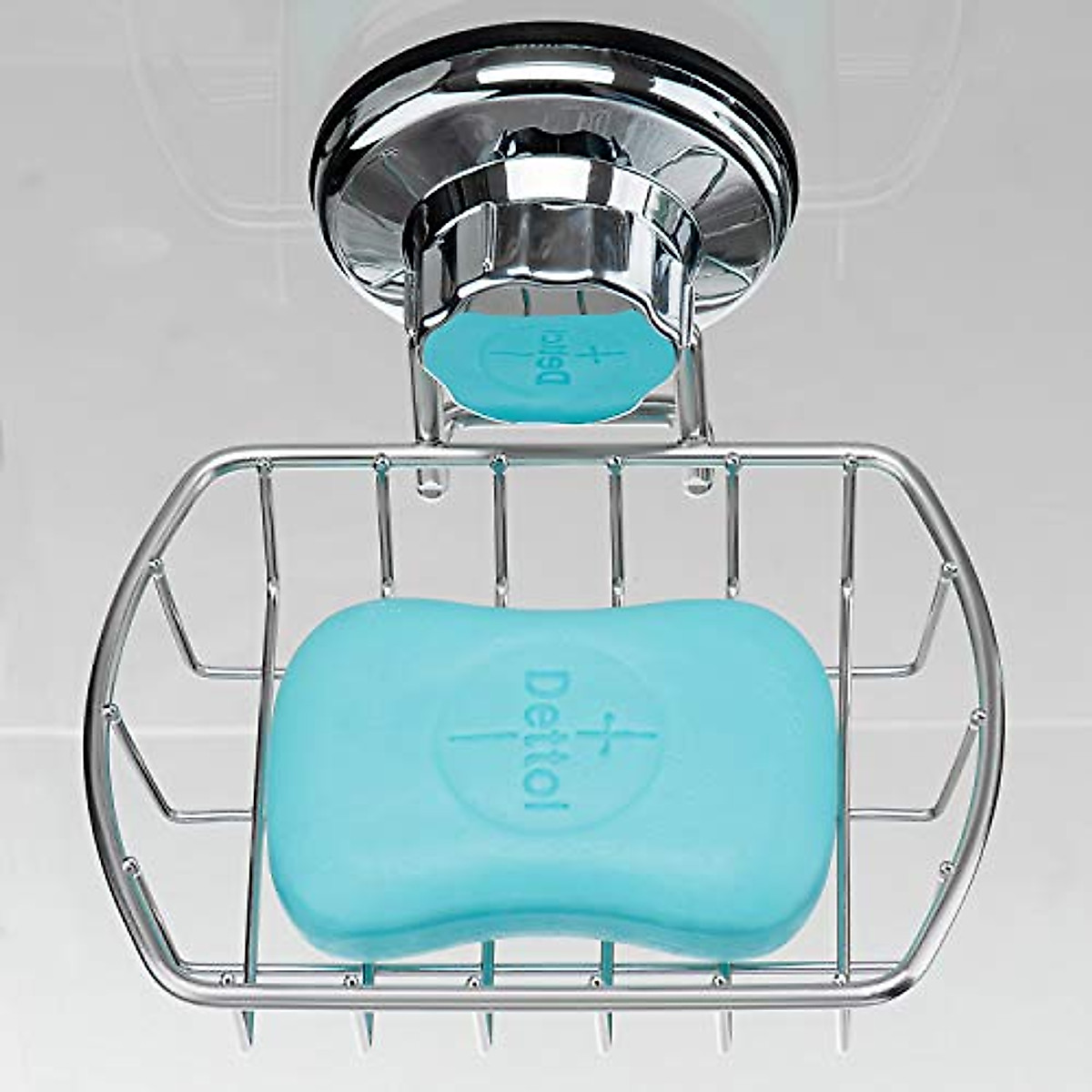 iPEGTOP Super Powerful Vacuum Suction Cup Soap Dish Soap Saver - Rustproof 304 Stainless Steel Sponge Soap Holder for Bathroom, Shower, Sink, Kitchen