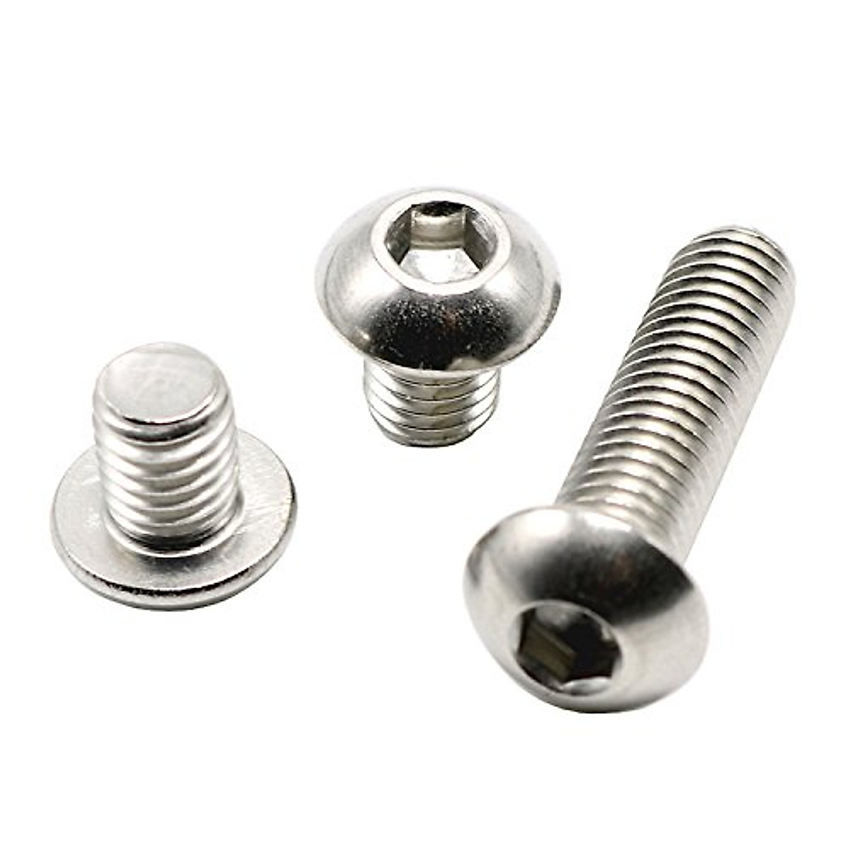 M6 x 60mm Button Head Socket Cap Screws,Pack 20-Piece,Stainless Steel,Full Thread,Metric