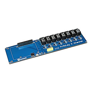 PiRelay 8 Power Relay Module for Raspberry Pi with 4.3inch HDMI LCD, 8 Channel Relay Shield for Raspberry Pi, Relay HAT Expansion Relay Board for Raspberry Pi 4B/3B+/3B/2B/B+/A+