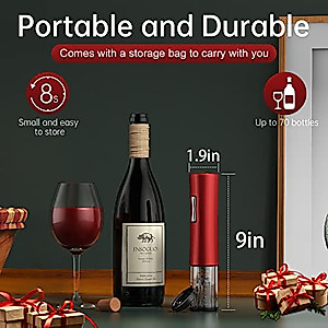 UNICHERRY Electric Wine Opener with Foil Cutter, Vacuum Stoppers, and Pourer - A Must-Have for Men and Women, Effortlessly Open Your Wine - Perfect for Home, Bar, Party, and Gifting