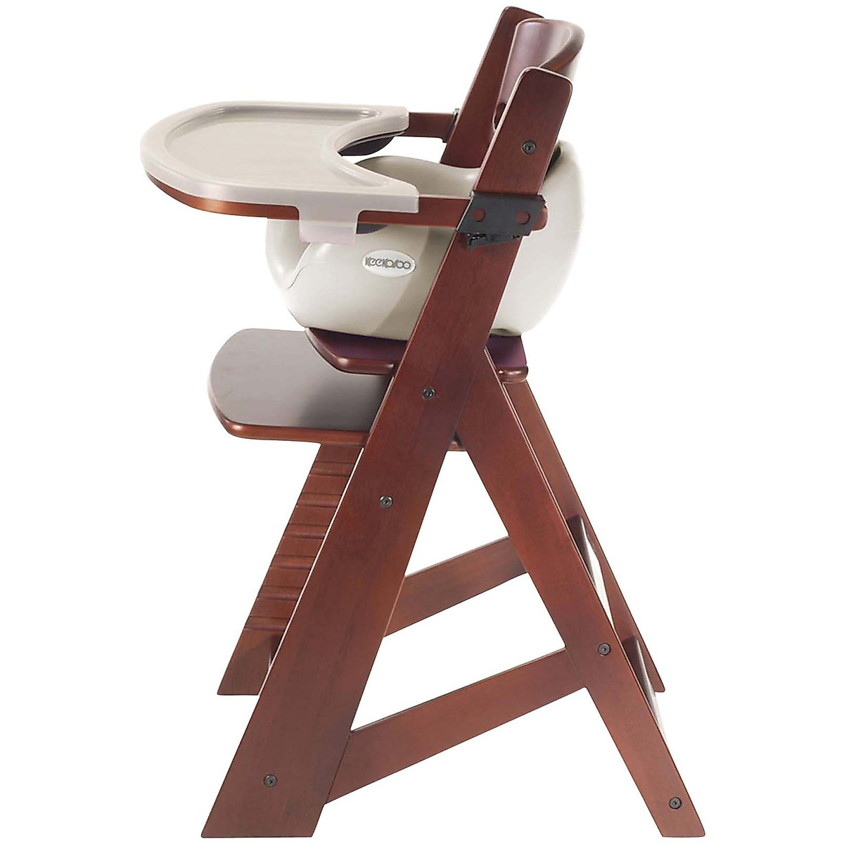 Keekaroo Height Right High Chair with Infant Insert & Tray, Mahogany/Vanilla