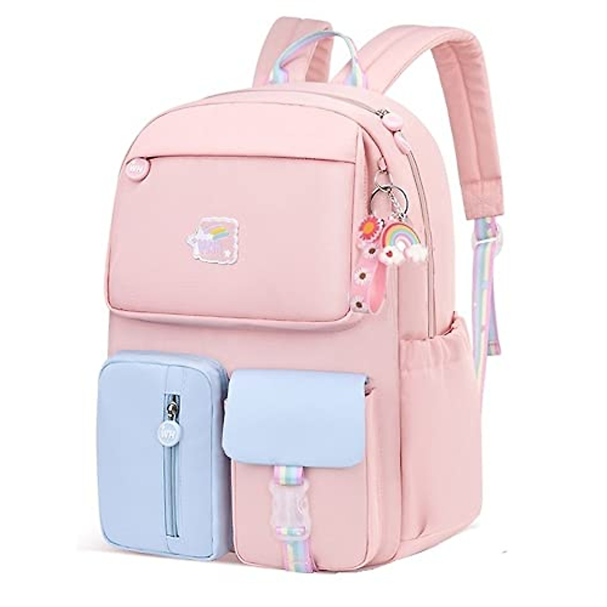 Kawaii Girls Backpack for School Aesthetic School Bag Bookbag for Elementary Students