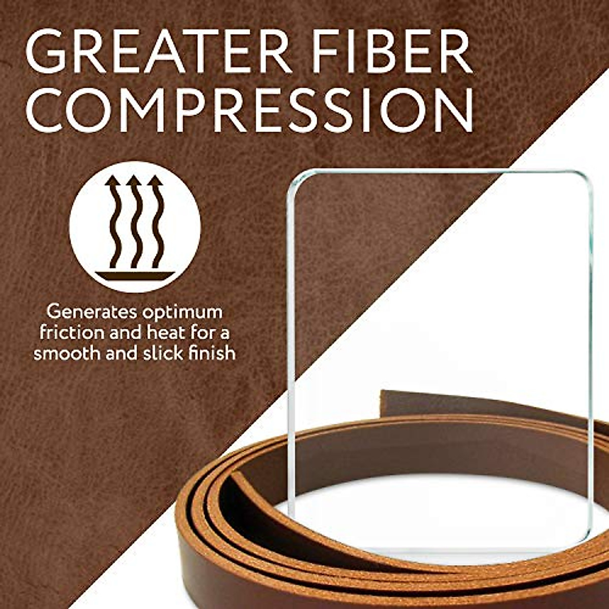 Glass Slicker Leather Burnishing Tool Pack of 2 - Leathercraft Burnisher - Glass Slicker for Burnishing Leather - Professional Finish Tool for Glass Block Leather Smoothing Techniques