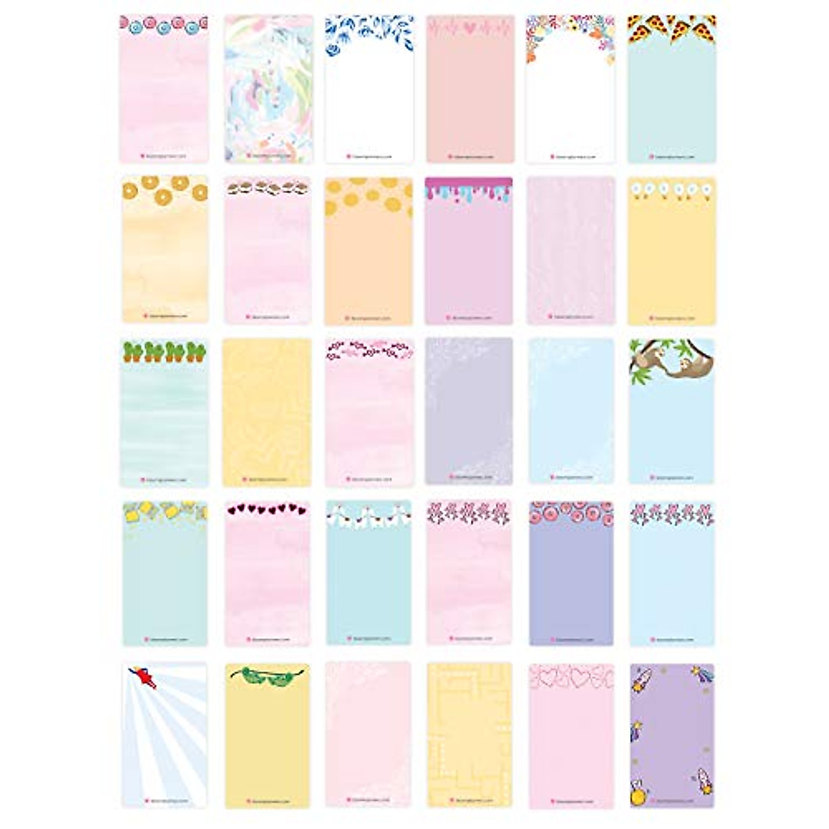 bloom daily planners Love Note Card Deck - Cute Sentimental Quote Cards - Set of Thirty 2" x 3.5" Cards - Assorted Designs