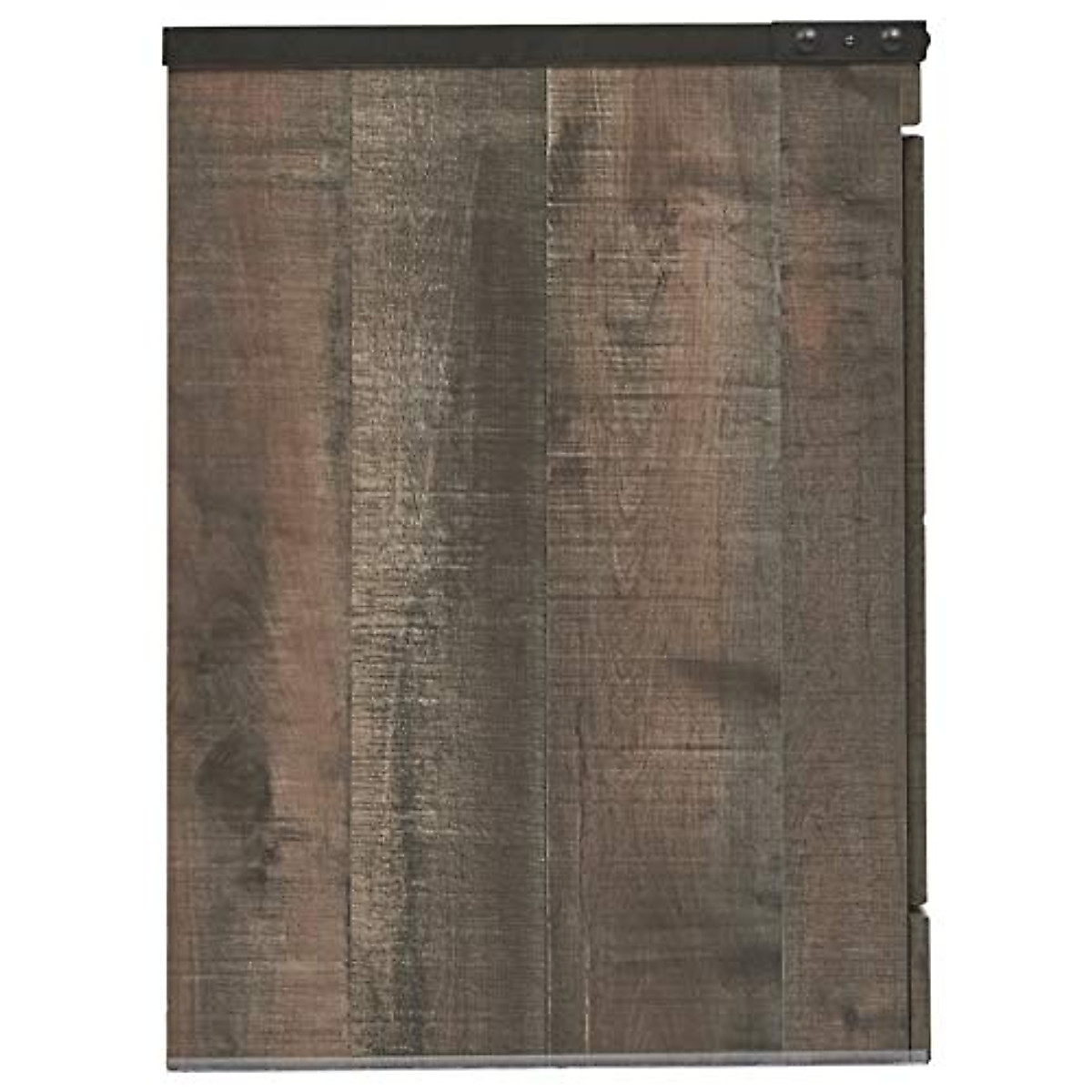 Signature Design by Ashley Trinell Rustic TV Stand with Fireplace Option Fits TVs up to 58", Natural Brown