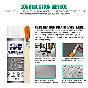 Leak Stopper Sealant Spray, Clear Leak Sealer Spray,Water-proof Repair Sealant Spray,Ideal for Drain & Plastic Pipe Leaks & Cracks,Instant Repair & Long Lasting Protection,Interior & Exterior Use 30ML