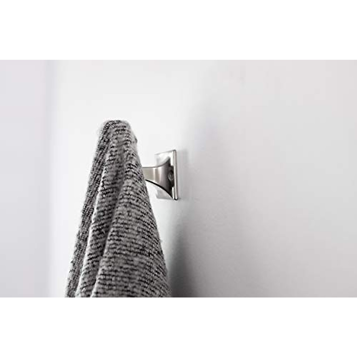 Hickory Hardware Forge Collection Coat Hooks, Wall Hooks for Hanging Coats, Hats, Towels, Robes and More, 2-3/4 Inch Long, Satin Nickel, 1 Pack