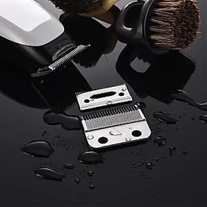 Mudder 2 Sets Professional Replacement Clipper Blades, 2 Holes Adjustable Hair Clippers Parts Blades, Hair Trimmer Replacement Blade for Barbers and Stylists (Silver)