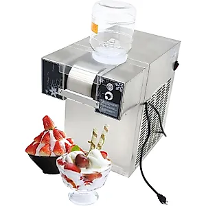 XURUIUS Korean Snowflake Ice Machine, Commercial Milk Mango Smoothie Shaved Ice Machine, Smoothie Crusher, 4 Flavors of Snowflake Ice (120KG)
