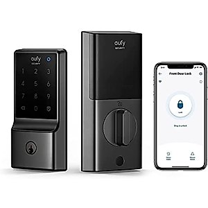 eufy Security Smart Lock C210, 5-in-1 Keyless Entry Door Lock, Built-in WiFi Deadbolt, Smart Door Lock, No Bridge Required, Easy Installation, Touchscreen Keypad, App Remote Control, BHMA Cert