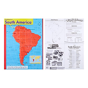 TREND enterprises, Inc. T-38930 Continents Learning Charts Combo Pack, Set of 7