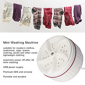 Portable Mini Washing Machine, 30 Minutes Automatic Cycle Washing Machine and Dishwasher with Bottom Suction Cup with USB Power Supply for Personal Laundry Travel Apartment