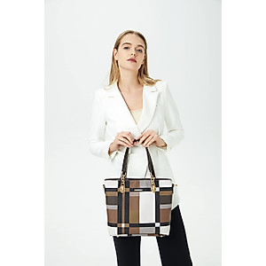 2E-youth Designer Purses and Handbags For Women Satchel Shoulder Bag Tote Bag For Work Clutch Purses (Brown)