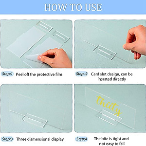 Soaying 20Sets Acrylic Sign Acrylic Table Signs with Stand, Blanks Acrylic Table Numbers for Wedding and Food & Beverage Decor