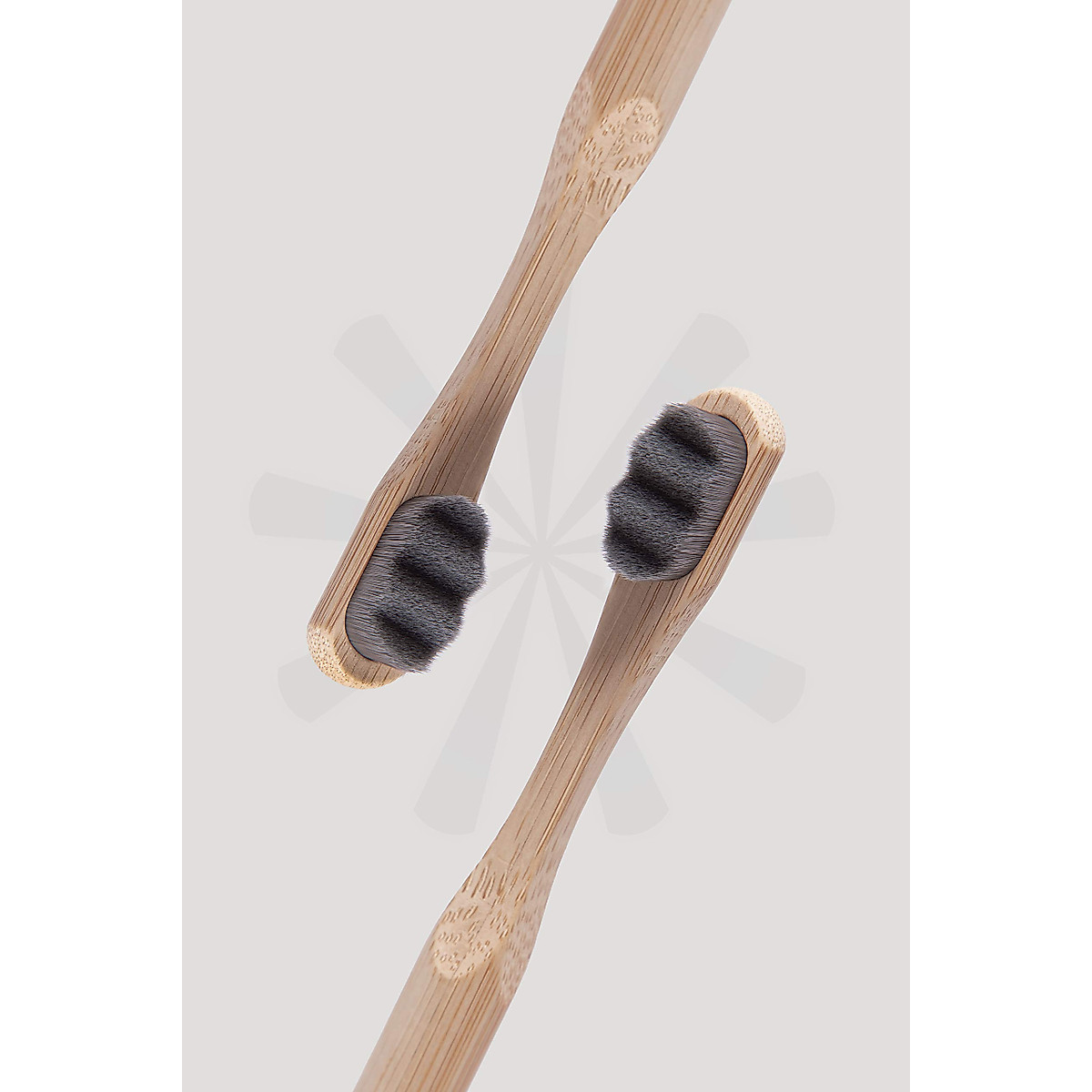zahn Ultra Soft Bamboo Toothbrush for Sensitive Gums, BPA Free Micro Fine Nano Bristles Bamboo Tooth Brush (Black)