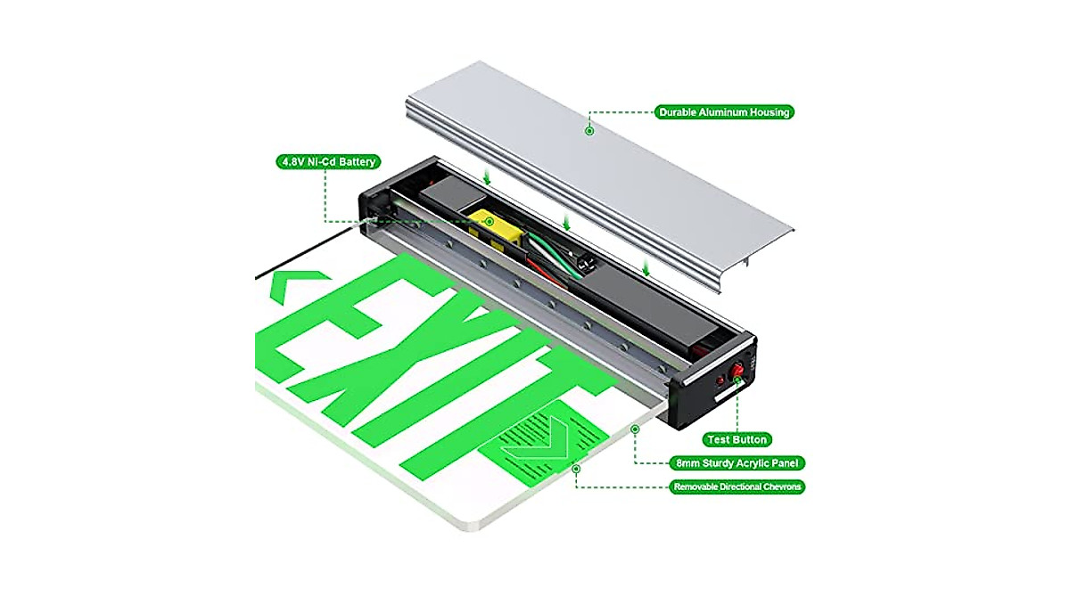 LED Edge Lit Exit Sign - Durable & Reliable Emergency Lighting