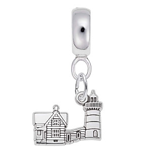 Gold Plated Nubble Lighthouse, Me Charm Dangle Beads for Bracelets