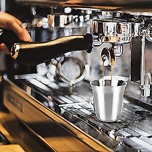 tombert 80mL (2.7 Ounce) Stainless Steel Espresso Cups Double Wall Vacuum Insulated - Set Of 2 Demitasse Cups