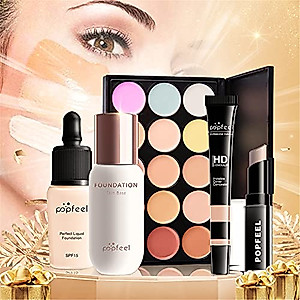 Joyeee All-in-One Makeup Gift Set Travel Makeup Kit Complete Starter Makeup Bundle Lipgloss Lipstick Concealer Blushes Powder Eyeshadow Palette Cosmetic Palette for Teen Girls & Adults #17