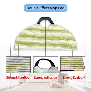 JYAILIFIS RV2610WA Vacuum Mop Replacement Pads Compatible with Shark RV2610WA RV2620WA RV2410WD AV2610WA AI Ultra 2- in-1 Robot Vacuum, 4 Mop Pads, 2 Filters, 4 Side Brushe