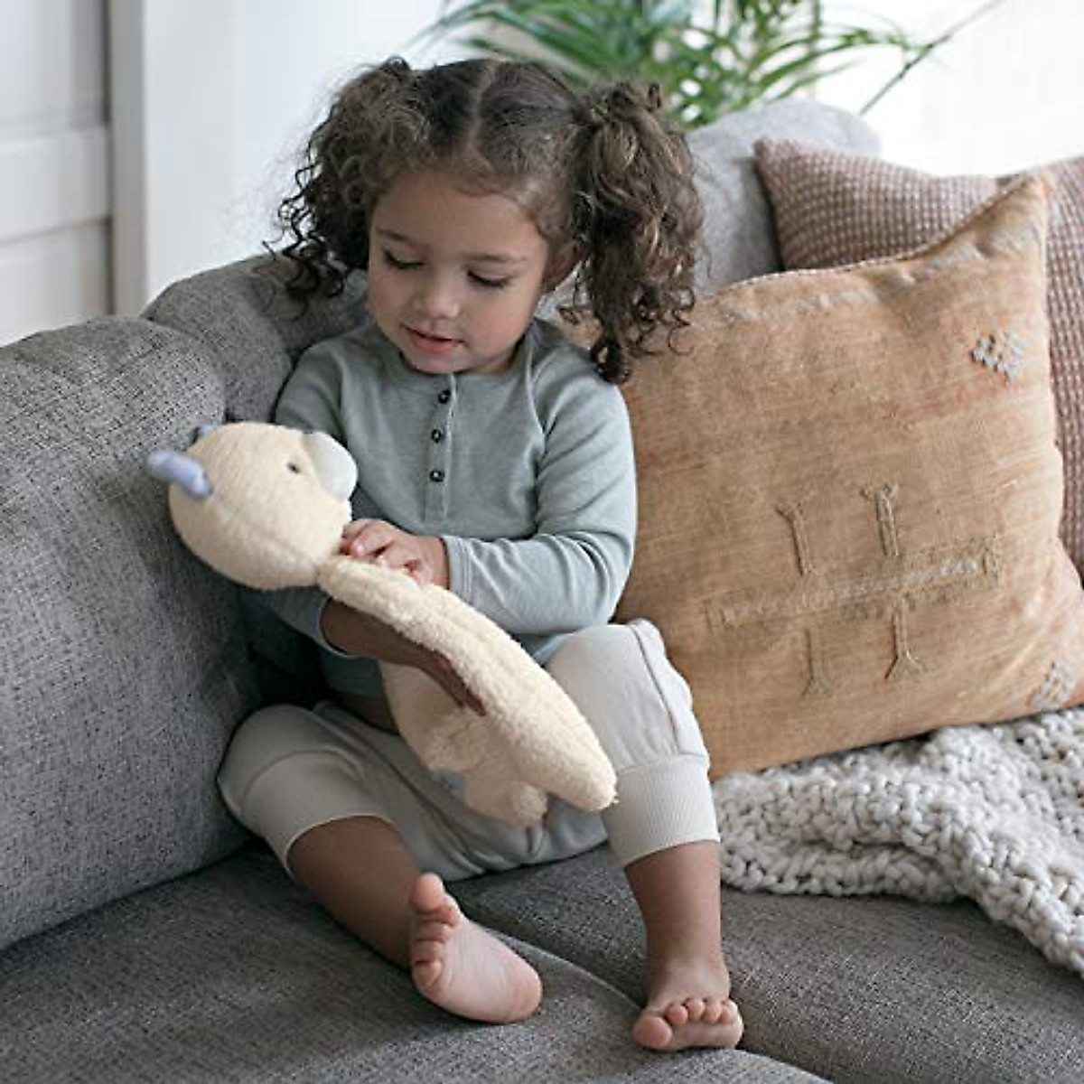 Ingenuity Premium Soft Mini Bean Bag Plush, Nate The Teddy Bear, Ages Newborn and up.