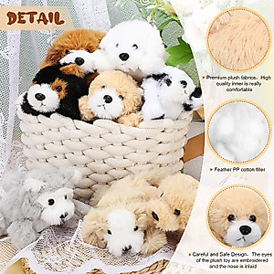 Sumind 8 Pieces Plush Dogs 5 Inch Stuffed Animals Bulk Assorted Cute Stuffed Dogs Small Animal Plush Toys for Girls Boys Graduation Halloween School Classroom Party Supplies Favors(Long Hair Dog)