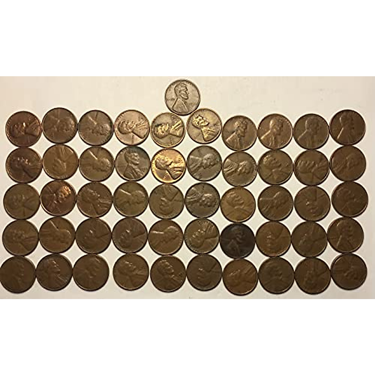 1953 D Lincoln Wheat Cent Penny Roll (50) Coins Penny Seller Very Fine