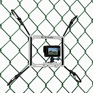 Cell Phone Fence Mount for iPhone, Mevo Start, Phones, GoPro and Other Action Cameras, to a Chain Link Fence for Recording Baseball,Softball and Tennis Games