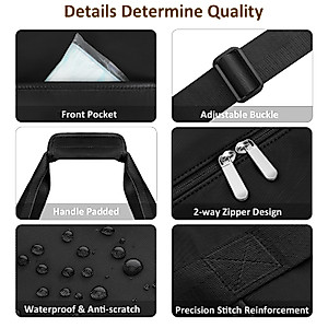 Expandable Travel Duffle Bag, Large Weekender Overnight Bags for Women Men 20.5 Inch Waterproof Carry on Shoulder Tote Bags for Hospital Maternity Mommy Gym with Toiletry Bag Black