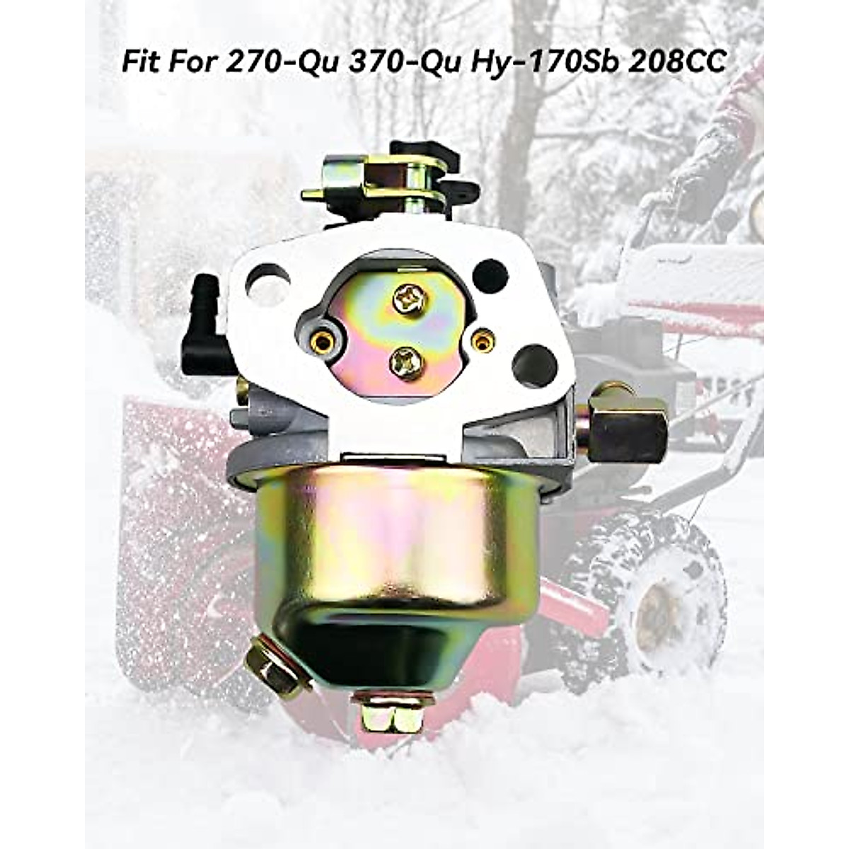 NTSUMI 951-05251 Carburetor Fit for Snowblowers Craftsman Troy-Bilt MTD Compatible with 270-Qu 370-Qu Hy-170Sb 208Cc Engine Models Replace 651-05251