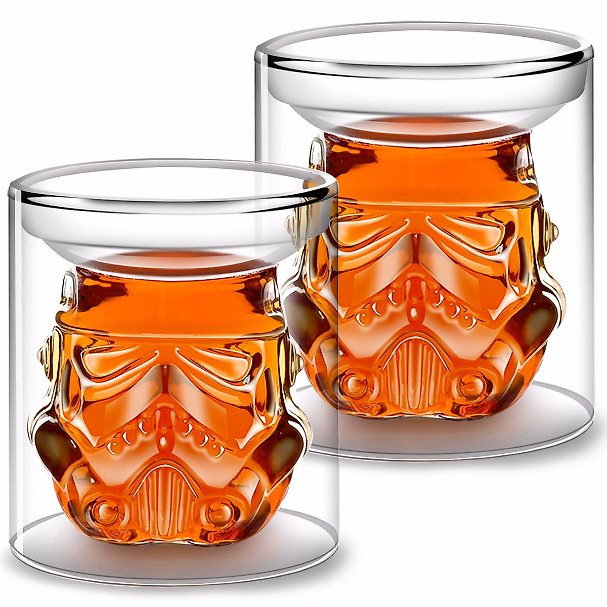 Creative Whisky Sobriety Glasses, Flask Carafe, Whiskey Carafe for Wine, Bourbon, Liquor, Vodka, Scotch, 150ml Gifts for Men, 2 pcs…