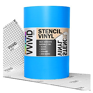 VViViD Blue Stencil Vinyl Masking Film with Anti-Bleed Technology (25ft x 12in)
