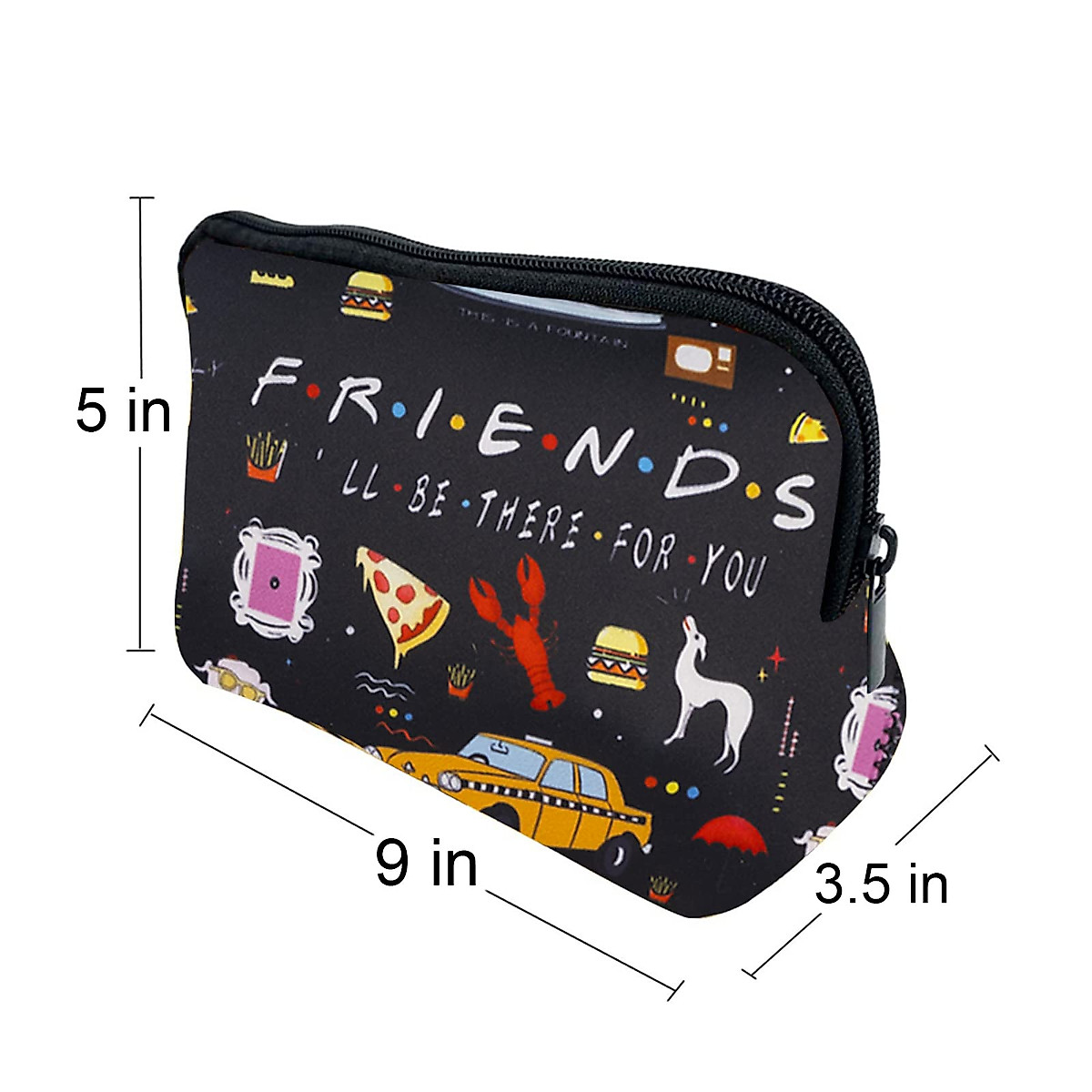 58 Pack Funny Fans Lovers Merchandis Makeup Bag Sets Cosmetic Bag Makeup Travel Bag Necklace & Bracelet & Earrings,Stickers,TV Show Gifts for woomen,Her,Wife,Mom,Sister