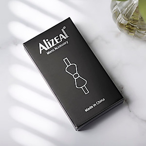 Alizeal Mens Tuxedo Bow Tie, Hanky and Cufflinks Set (Dark Green)