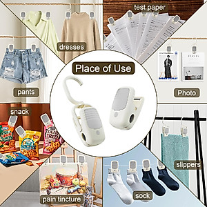 Vinbee 9 PCS Laundry Hooks with Clips Super Strong Plastic Home Travel Swivel Hanging Hanger Closet Organizer for Home and Travel, Clothespins Clip Hangers for Pants Hats Socks Gloves