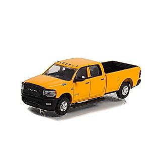 2021 Dodge Ram 3500 Tradesman Pickup, Yellow - Greenlight 35240E - 1/64 Scale Diecast Car