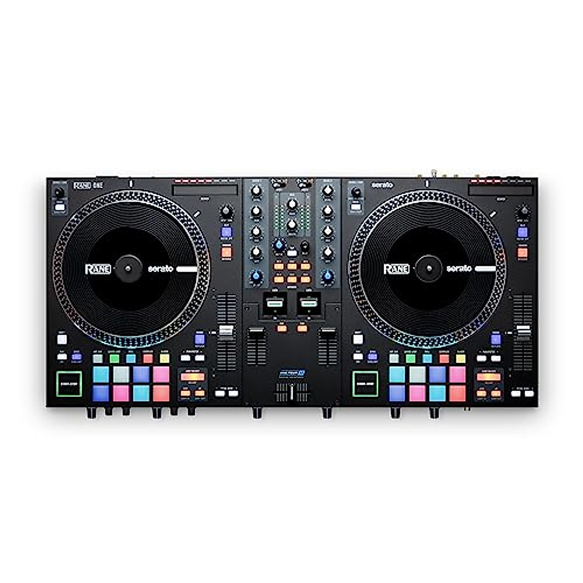 RANE ONE - Complete DJ Set and DJ Controller for Serato DJ with Integrated DJ Mixer, Motorized Platters and Serato DJ Pro Included