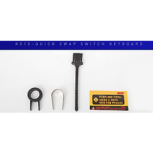 ABKO K515 RGB Gaming Quick Swap Switch Mechanical Keyboard (English/Korean Keycaps) (White, Blue Switch)