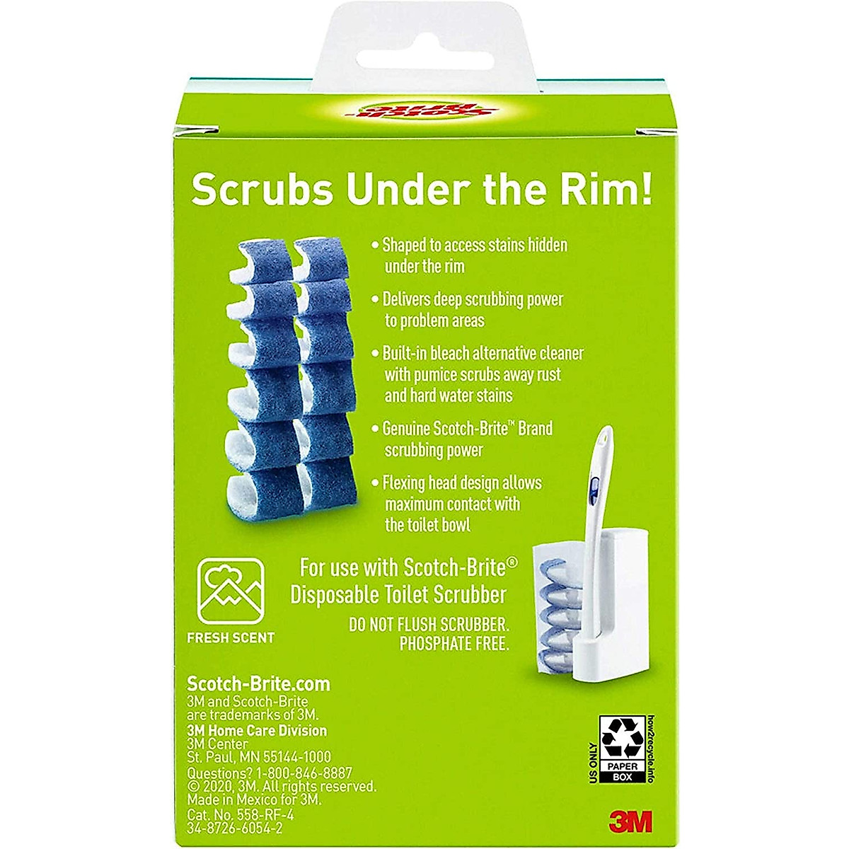 Scotch Brite Toilet Scrubber Refills 3 Boxes of 10 Each Value Bundle Pack Click N Flip