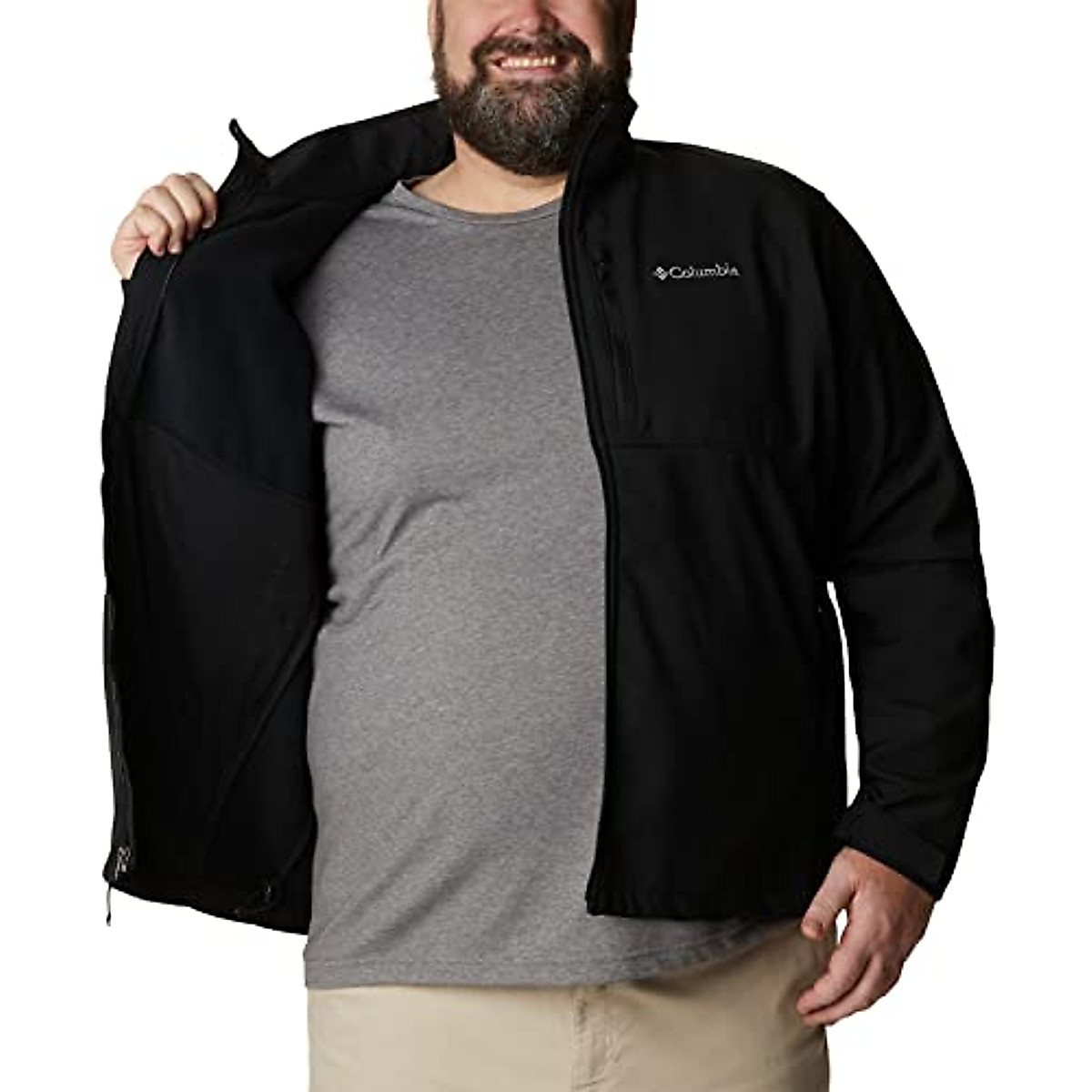 Columbia Men's Ascender Softshell Front-Zip Jacket, Black, Medium