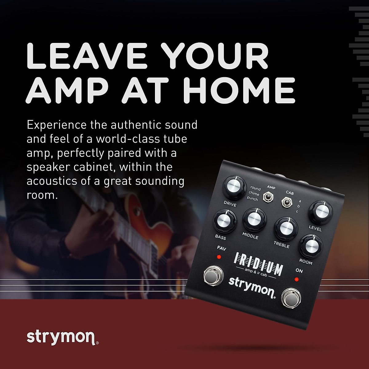 Strymon Iridium Amp and IR Cab Simulator Guitar Pedal for Electric and Acoustic Guitar, Synths and Keyboards​​