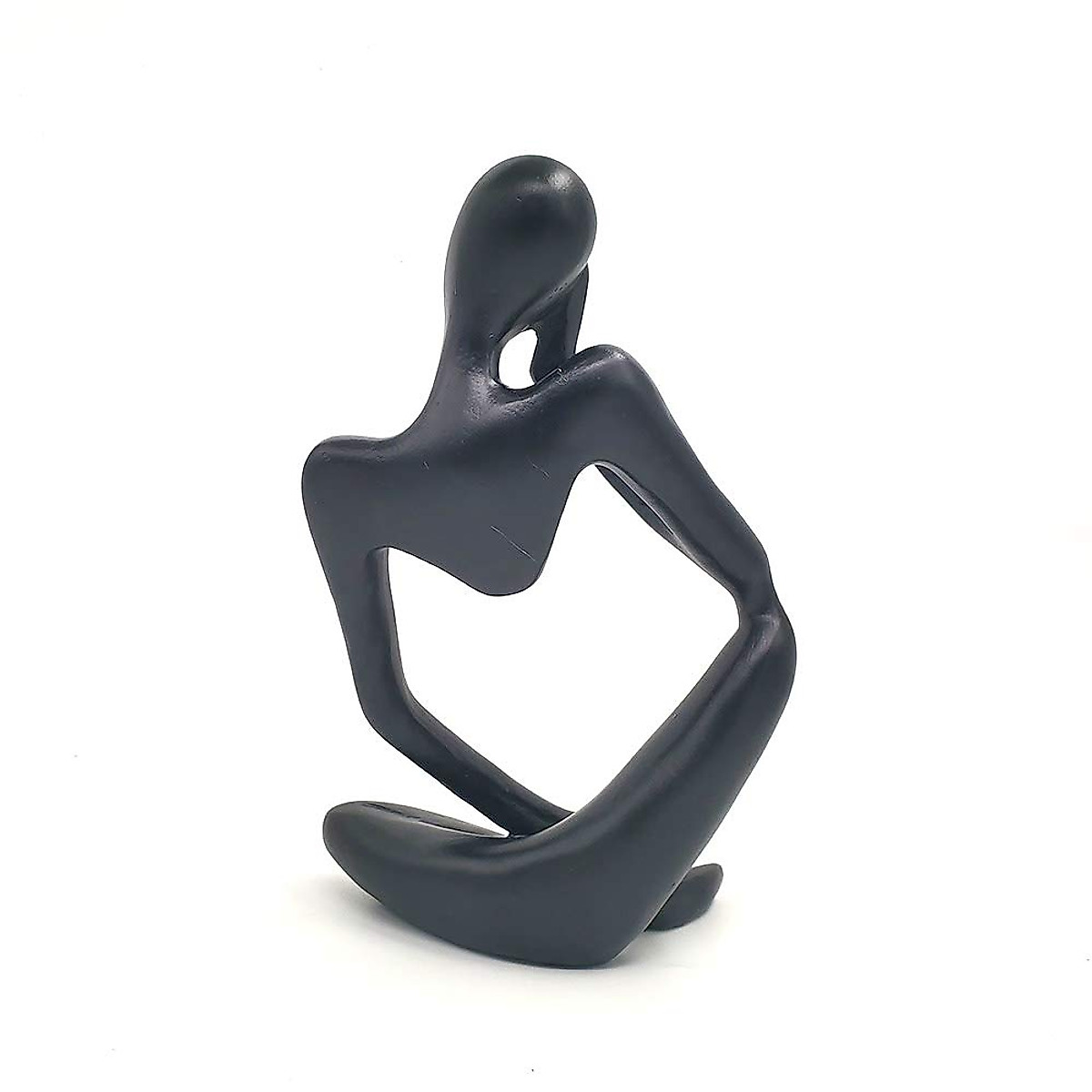Nice purchase Abstract Thinker Statue Modern Sandstone Resin Figure Craft Art Hand Carved for Home Office Bookshelf Desktop Photography Decoration Imagination (Black A)