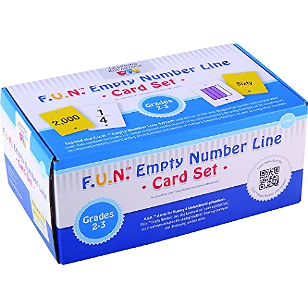 Learning Advantage 7984 F.U.N. Empty Number Line Card Set, Grade 2 to 3